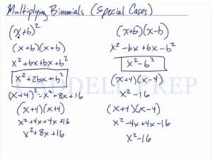 Learn How To Multiply Binomials With Special Cases | Caddell Prep Online